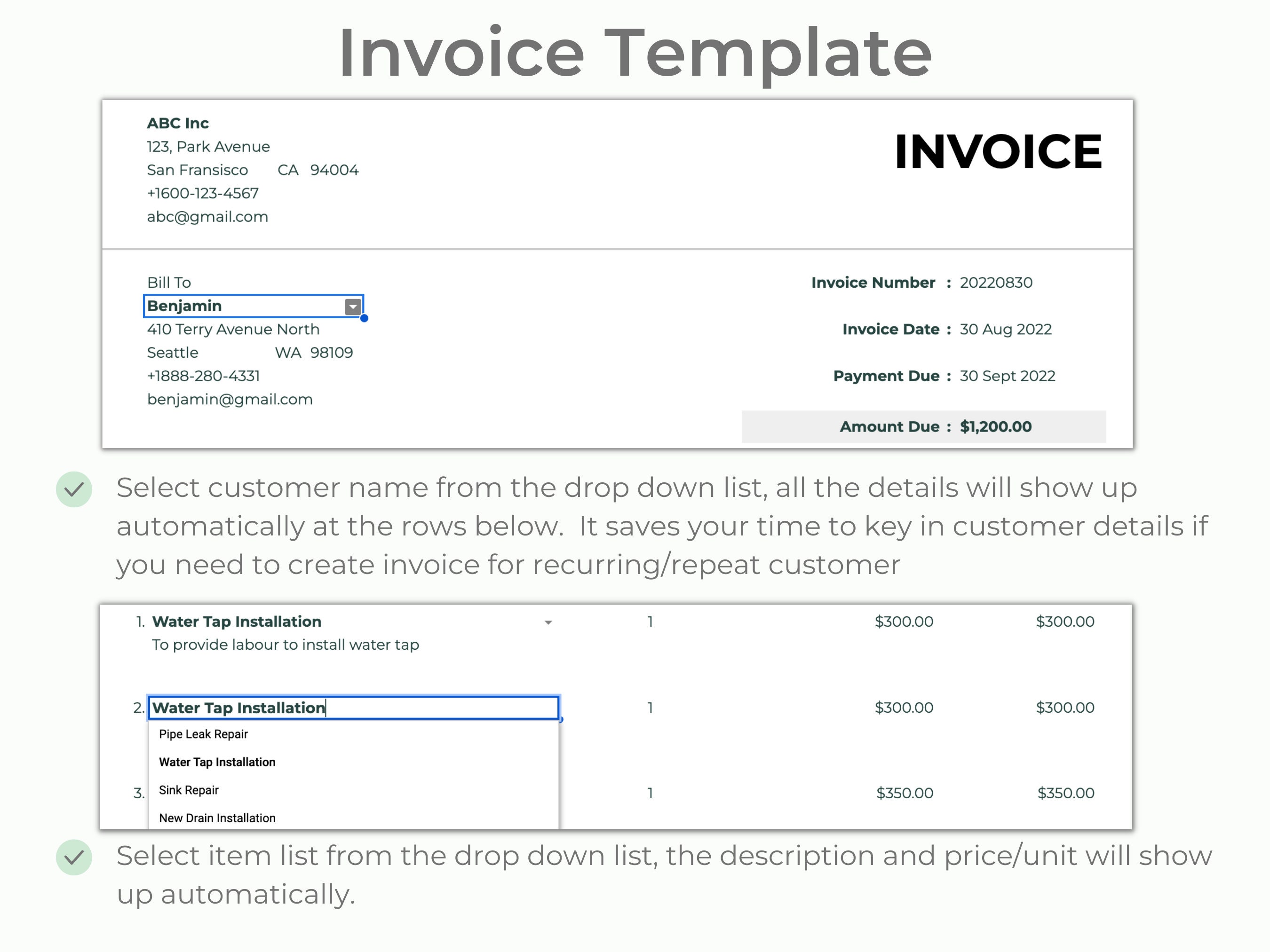 Invoice Tracker Spreadsheet | Annual Invoice Tracker | Invoice Template ...