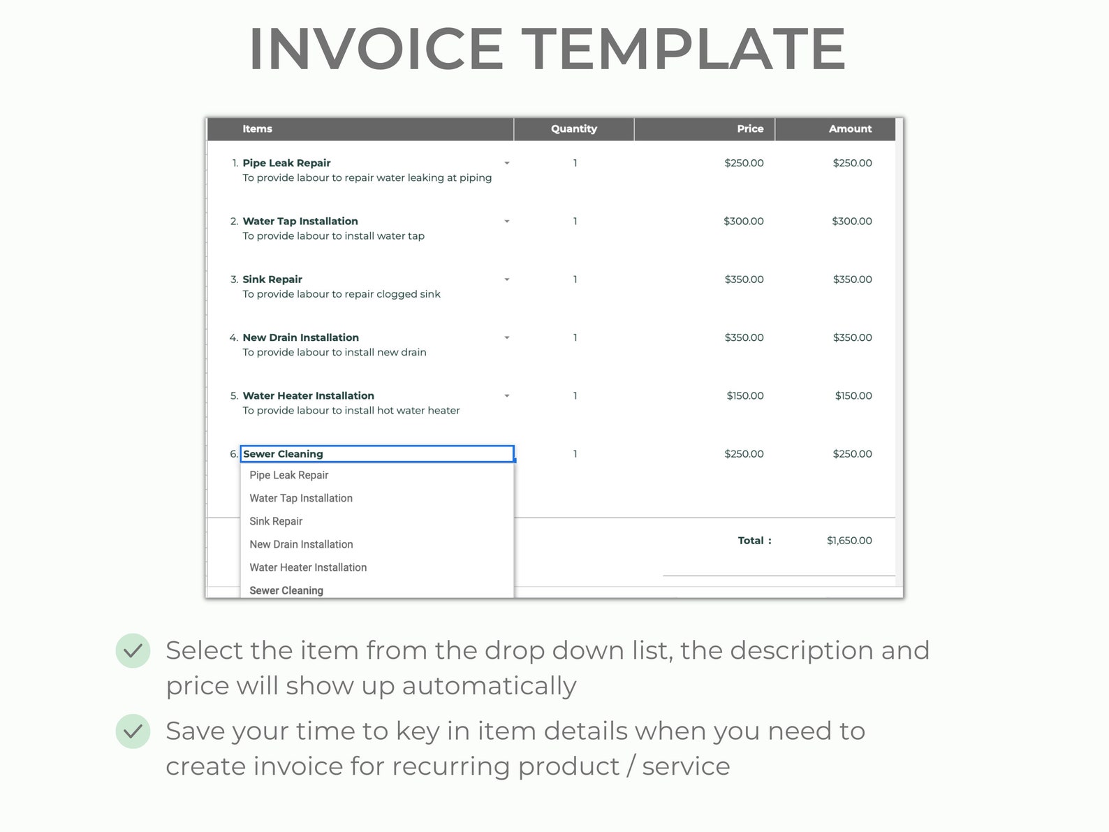 Invoice Tracker Spreadsheet | Annual Invoice Tracker | Invoice Template ...