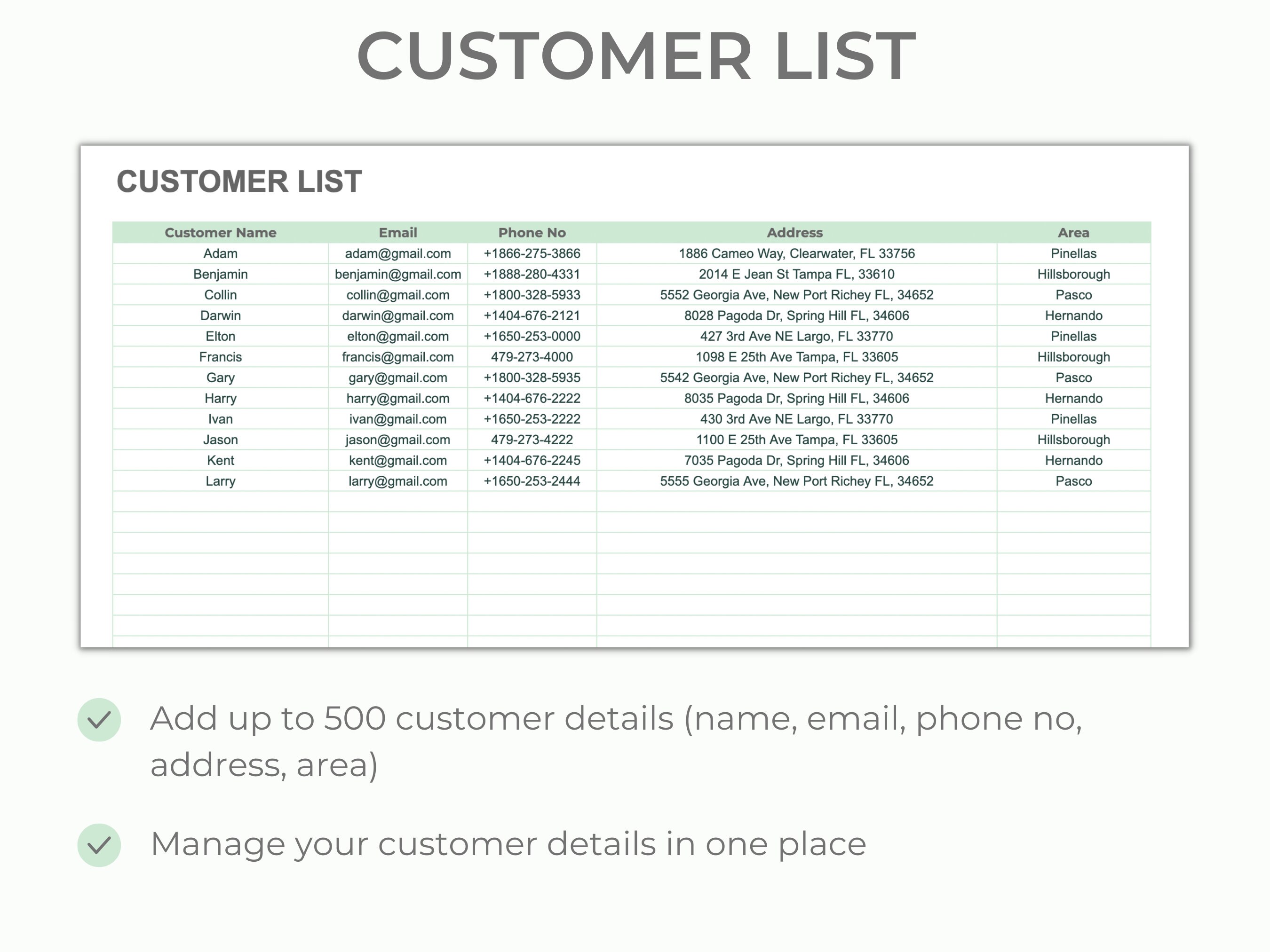 Periodic Service Record Tracker | Client Tracker | Maintenance Tracker ...