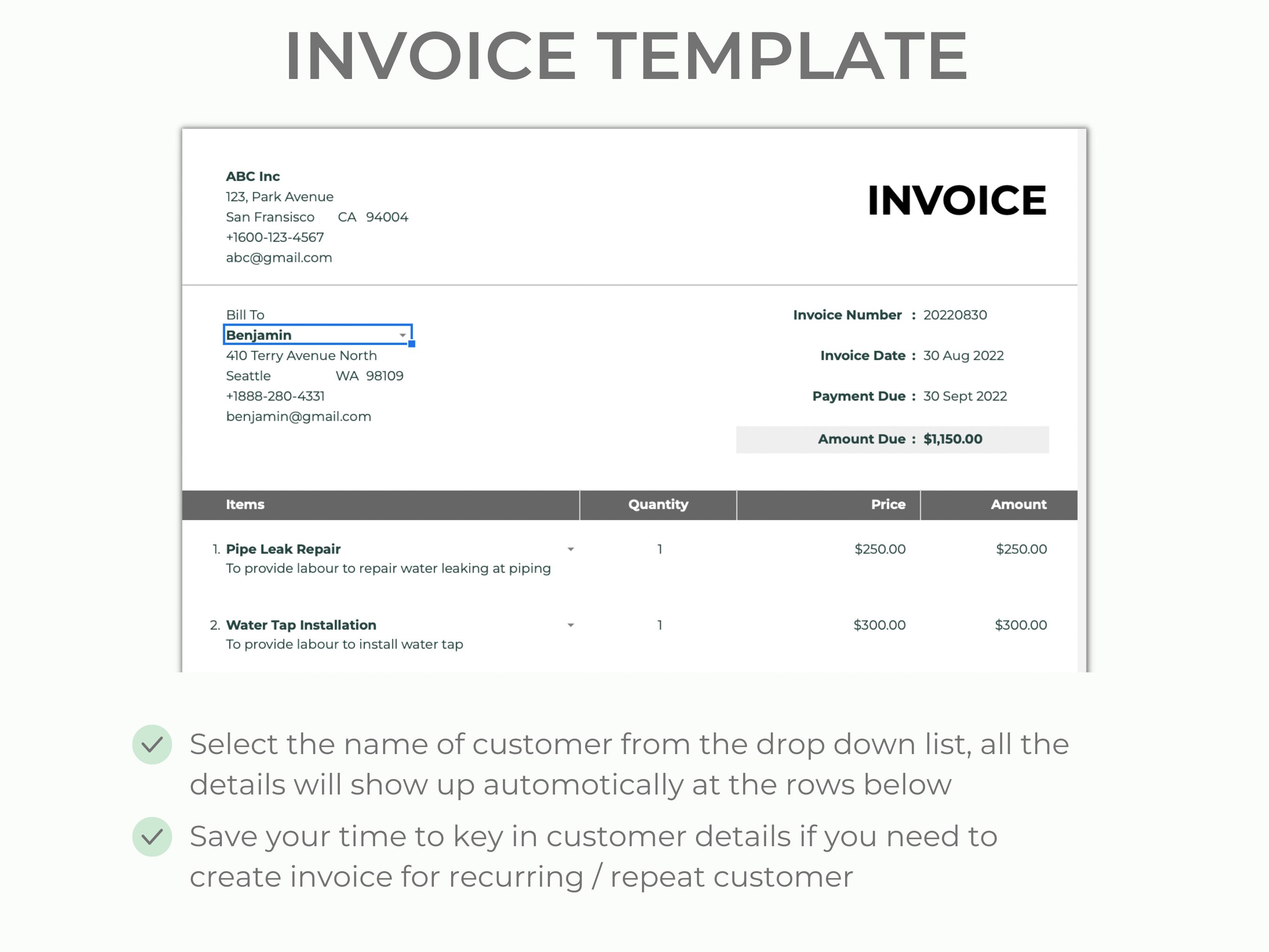 Invoice Tracker Spreadsheet | Annual Invoice Tracker | Invoice Template ...