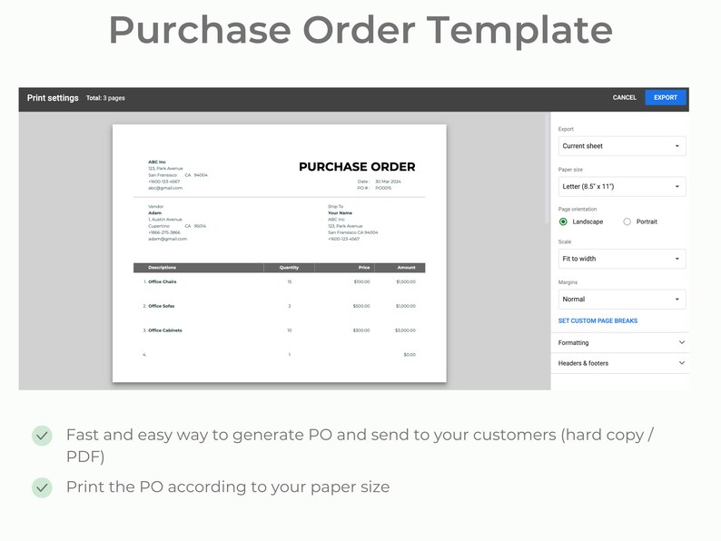 Purchase Order Tracker for Small Business – Track Delivery & Payments ...