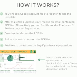 Project Cost Tracker | Project Management | Bookkeeping | Google Sheets ...
