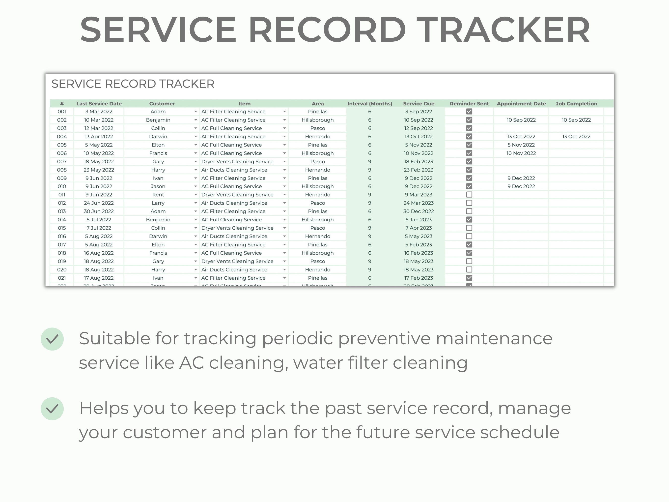 Small Business Essential Bundle Invoice Tracker Customer Service Record ...