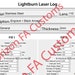 Digital Editable Pdf's Logbook Laser Library Material Settings for ...
