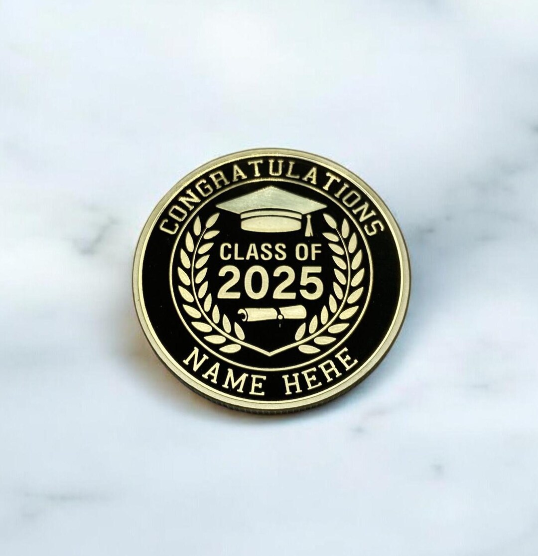 2025 Graduation Coin Brass Coin Grad Gift Custom Ceremonial ...