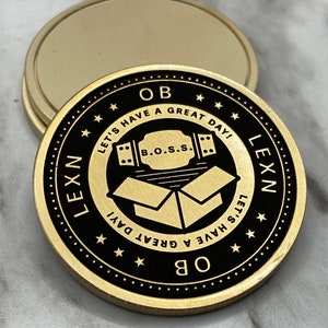 1.5" Bulk Design Your Own Brass Coins Personalized Engraved Gold ...