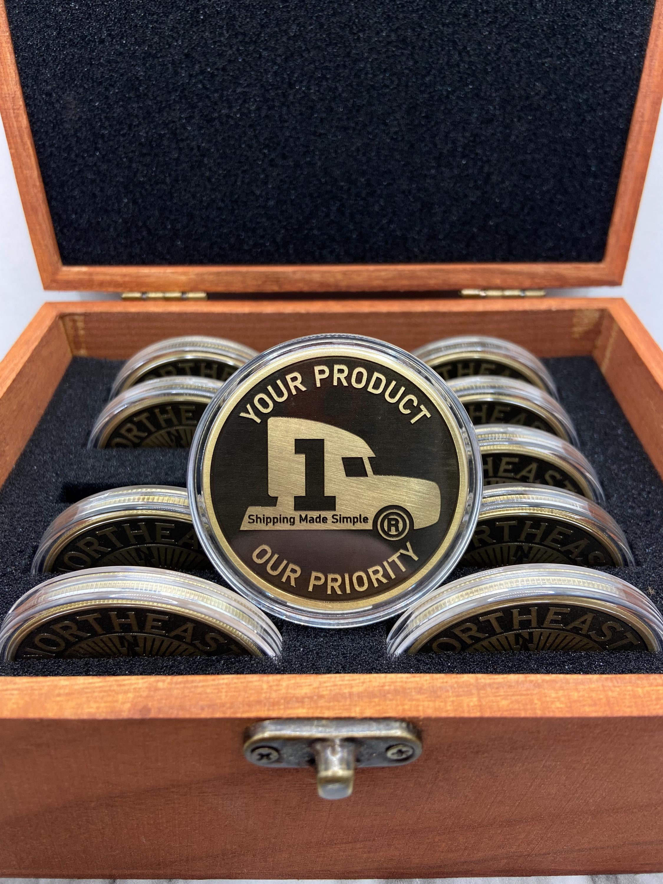 1.5" Bulk Design Your Own Brass Coins Personalized Engraved Gold ...
