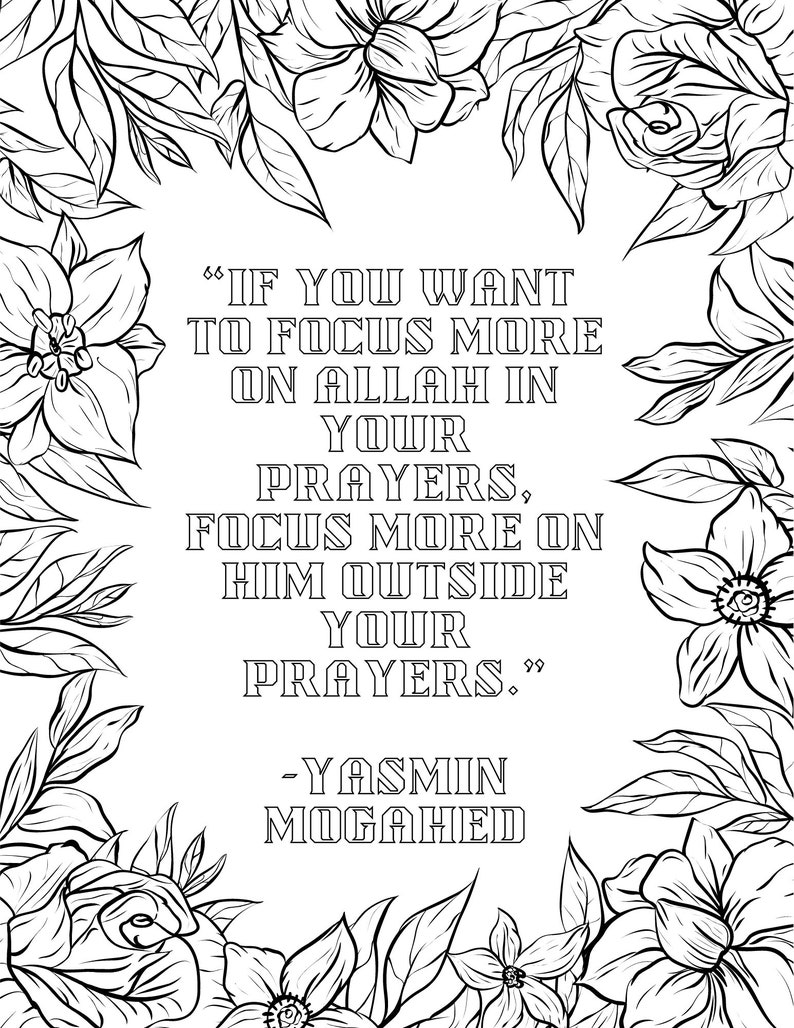 Islamic Typography Coloring Sheets | Adult Coloring Pages | Muslim ...