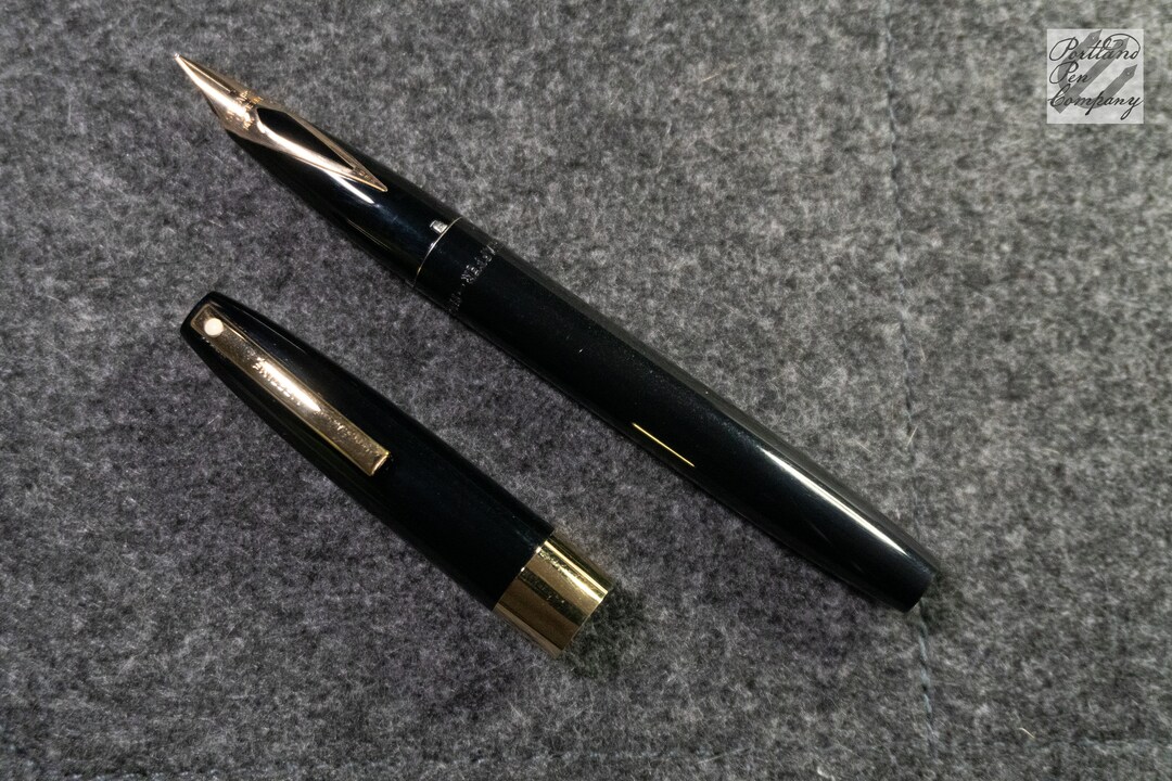 NOS Sheaffer Lifetime Imperial Cartridge Pen Black Vintage Fountain Pen ...