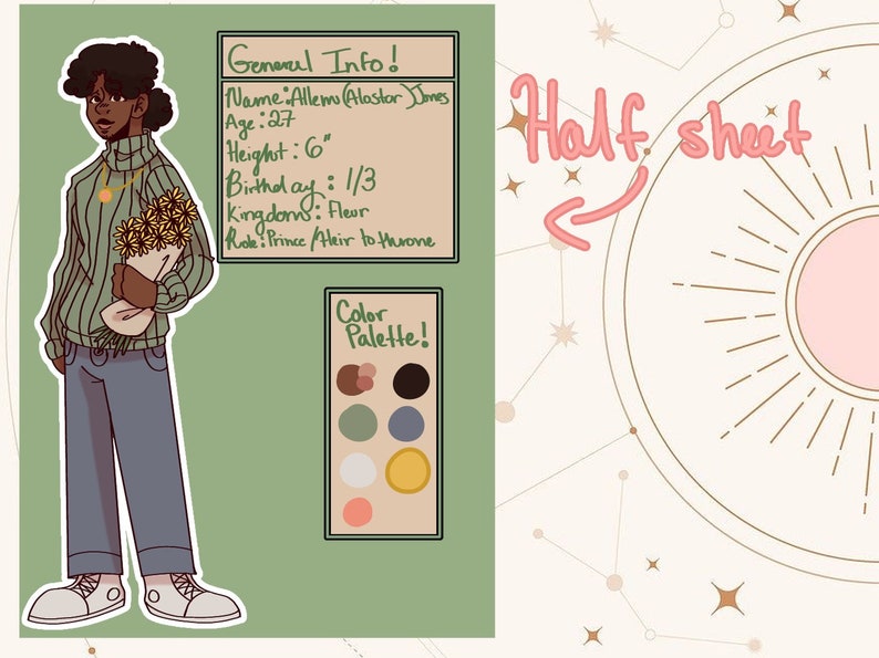 Custom Oc Reference Sheet Information - Etsy