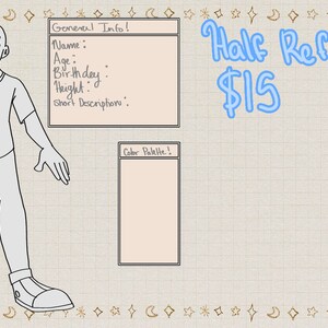 Custom Oc Reference Sheet Information! - Etsy
