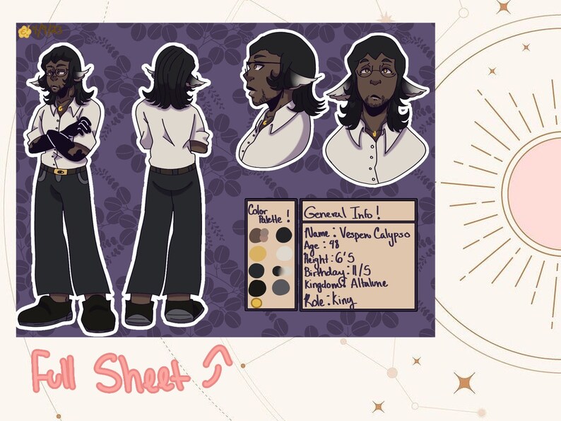 Custom Oc Reference Sheet Information - Etsy