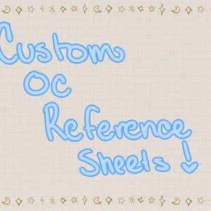 Custom Oc Reference Sheet Information - Etsy
