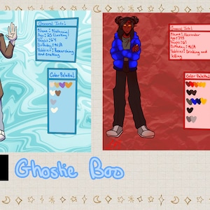 Custom Oc Reference Sheet Information! - Etsy