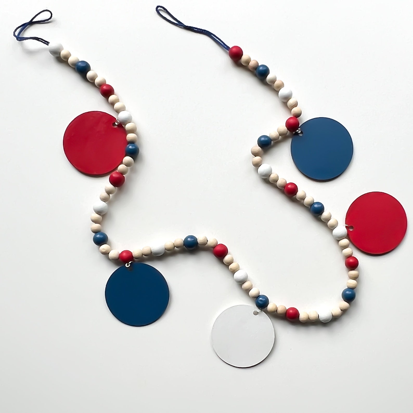 4th of July Garland, Summer Wall Hanging, 4th of July Decorations, Wood ...