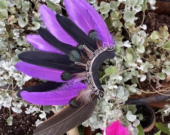Copili, Feather Ear Cuff, Handmade Jewelry, Bohemian Ear Feathers - Etsy