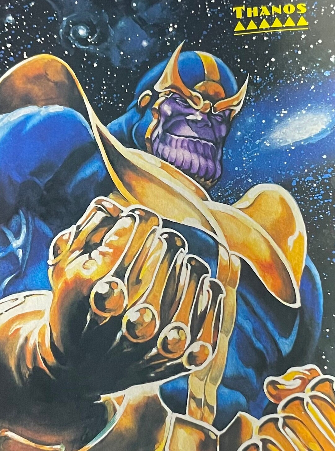 Thanos Poster 90s Marvel Trading Cards Poster - Etsy