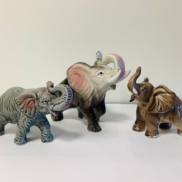 Ceramic Elephants - Etsy