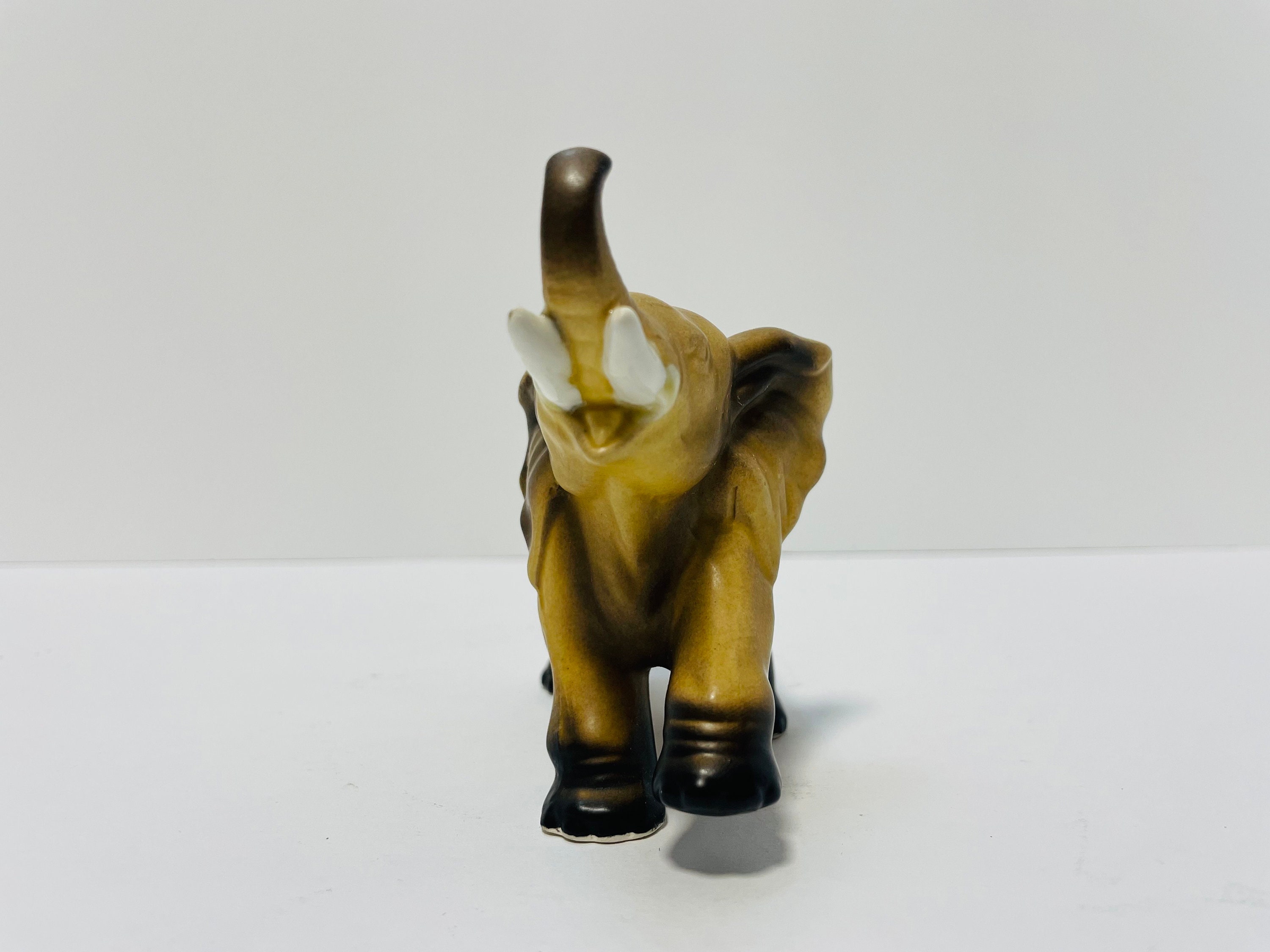 Vintage Lefton Ceramic Elephant Figurine Collectible Porcelain ...