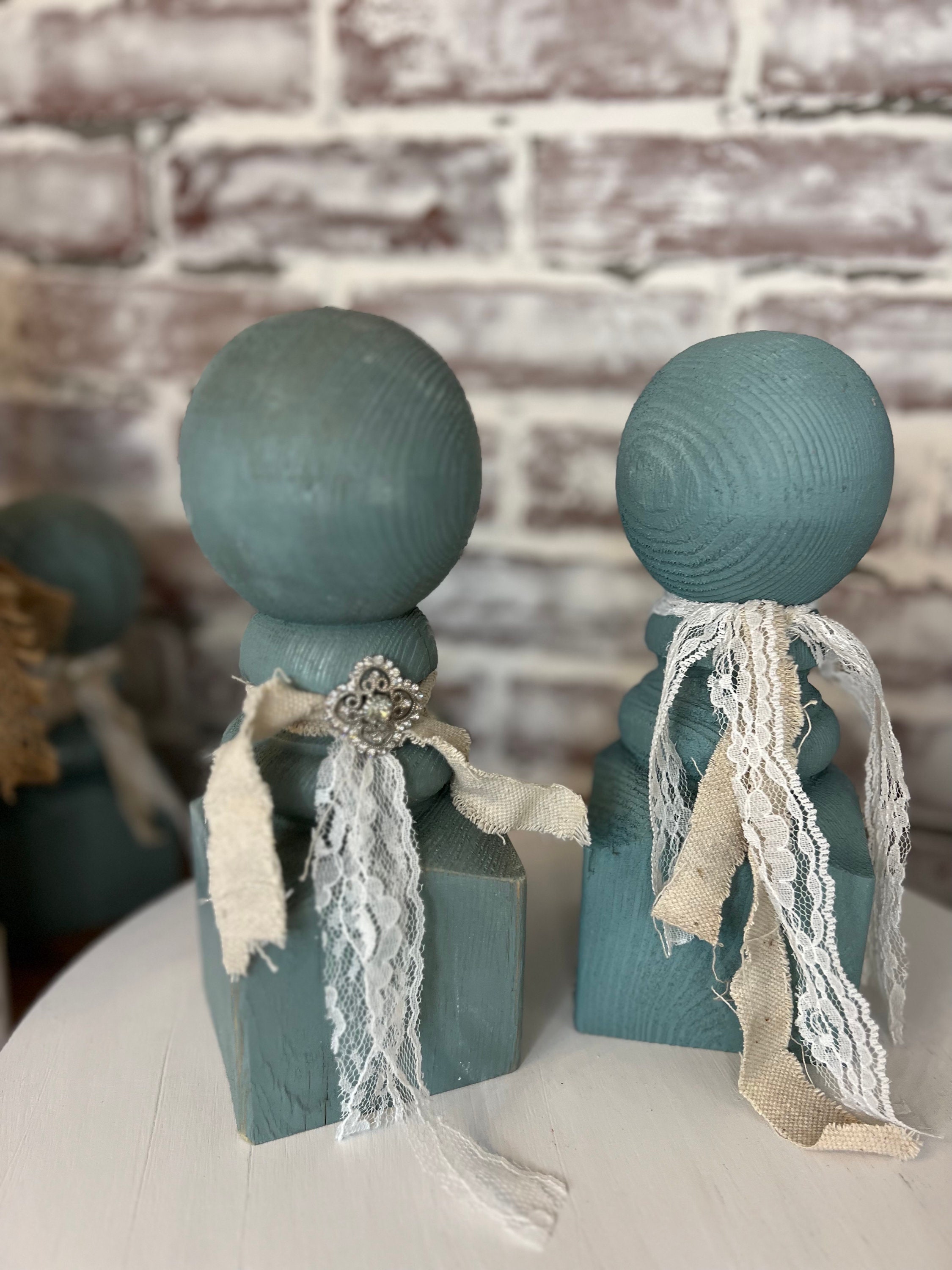 Decorative Tabletop Finial, Mantle Decor, Vintage Book Ends, Shabby ...