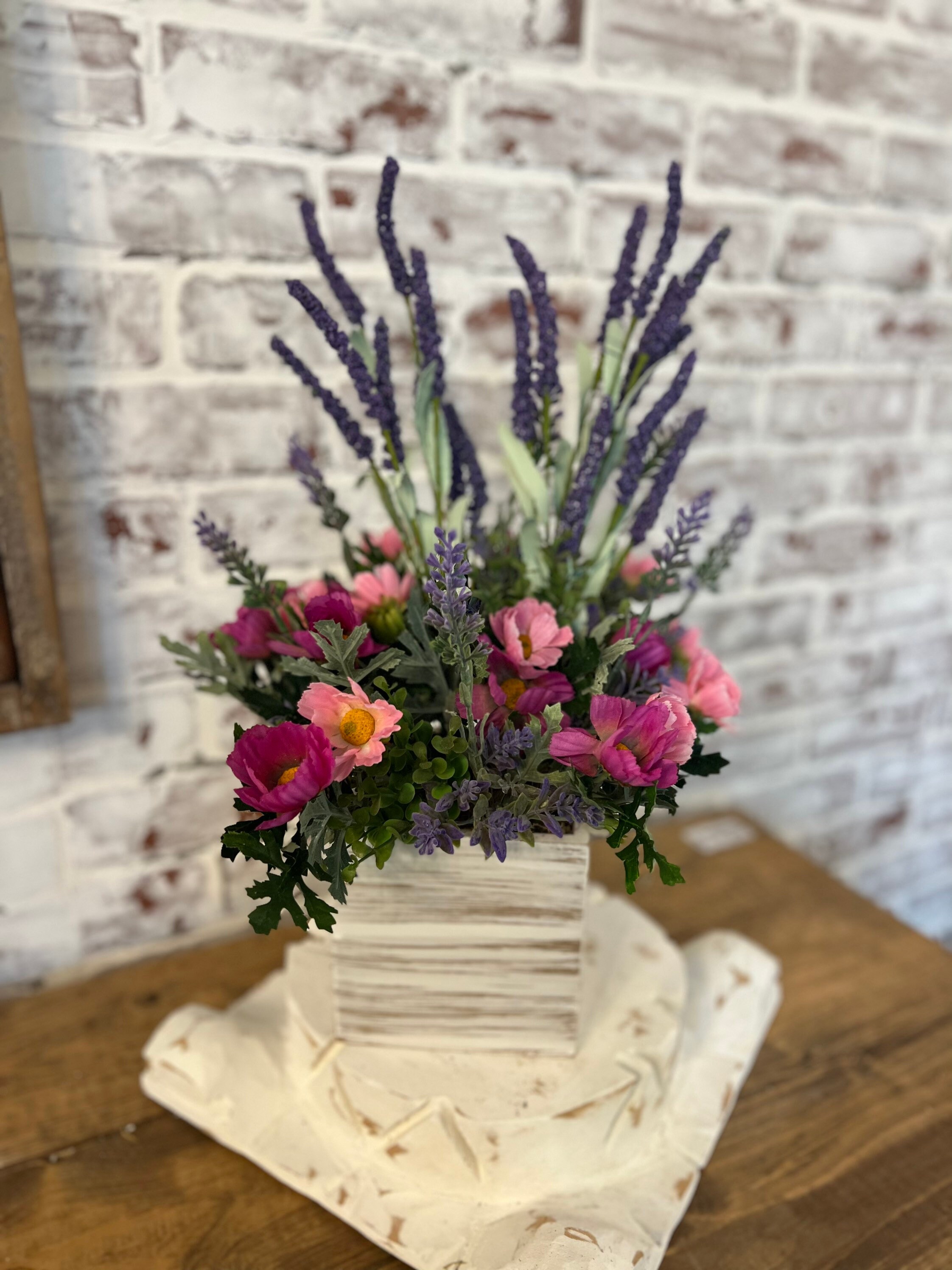 Spring Pink Floral Arrangement, Pink Floral Table Centerpiece, Summer ...