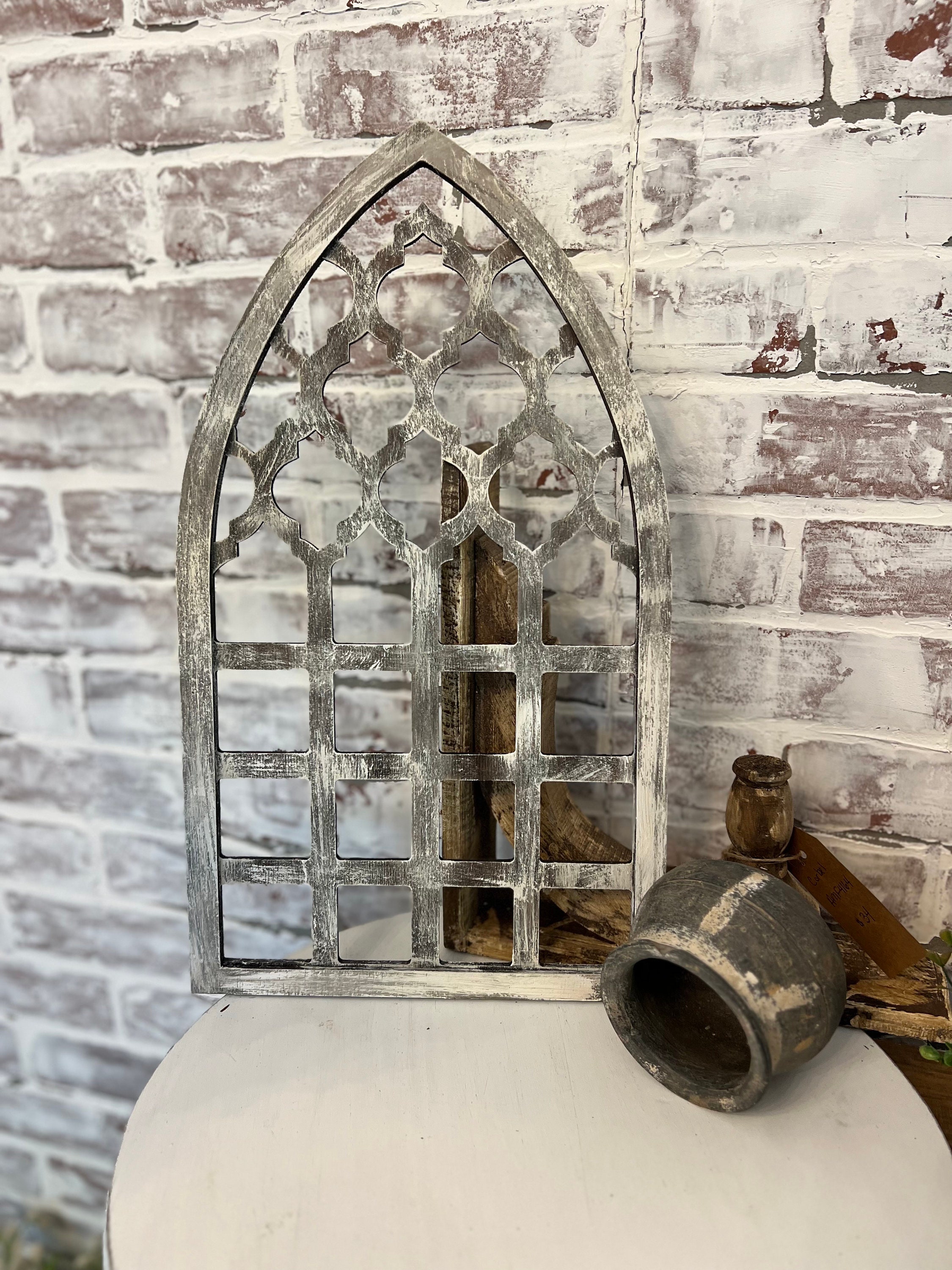 Wall Wooden Arch Hanger, Wooden Wall Arch, Vintage, Farmhouse Arch ...