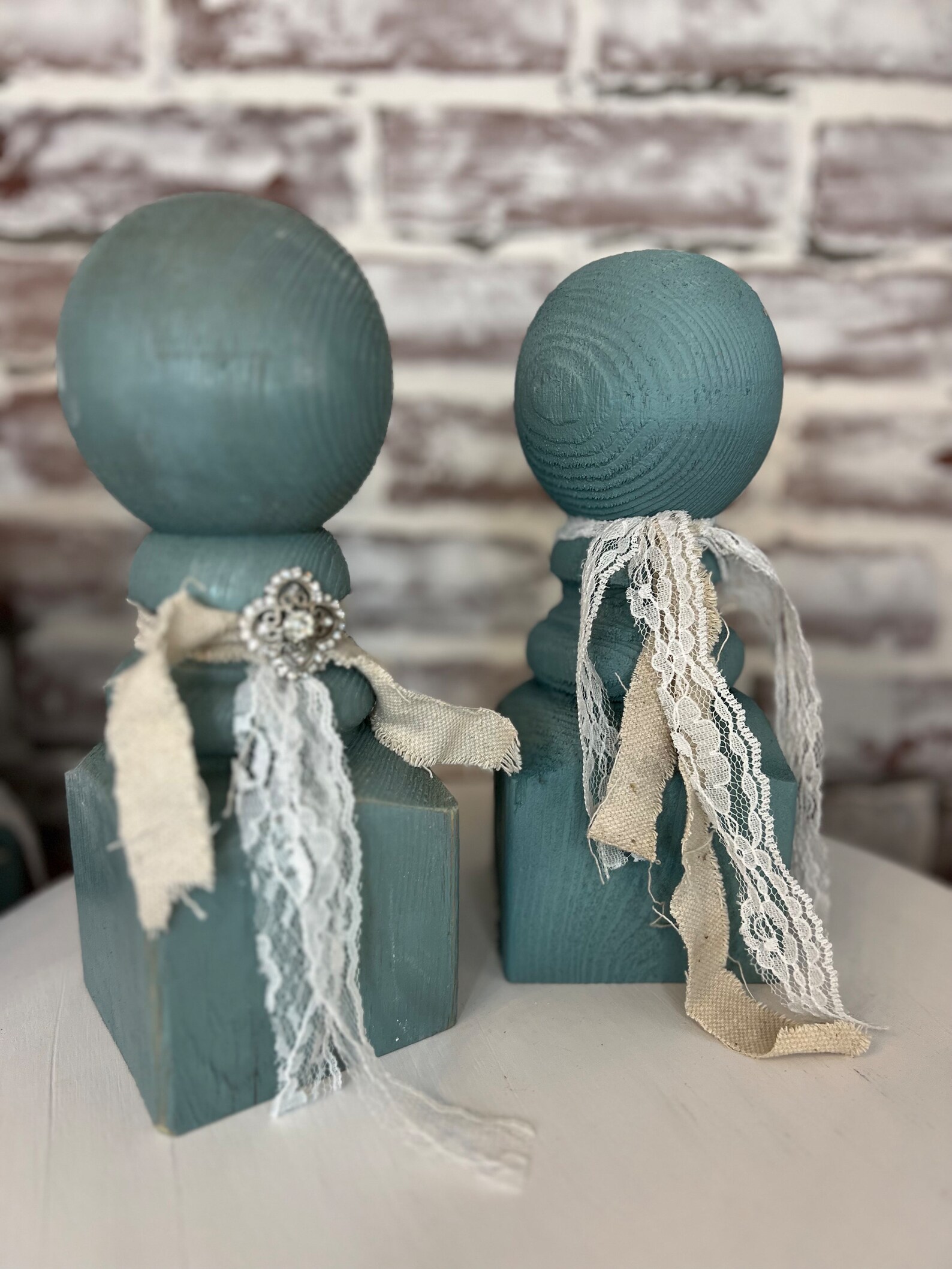 Decorative Tabletop Finial, Mantle Decor, Vintage Book Ends, Shabby ...