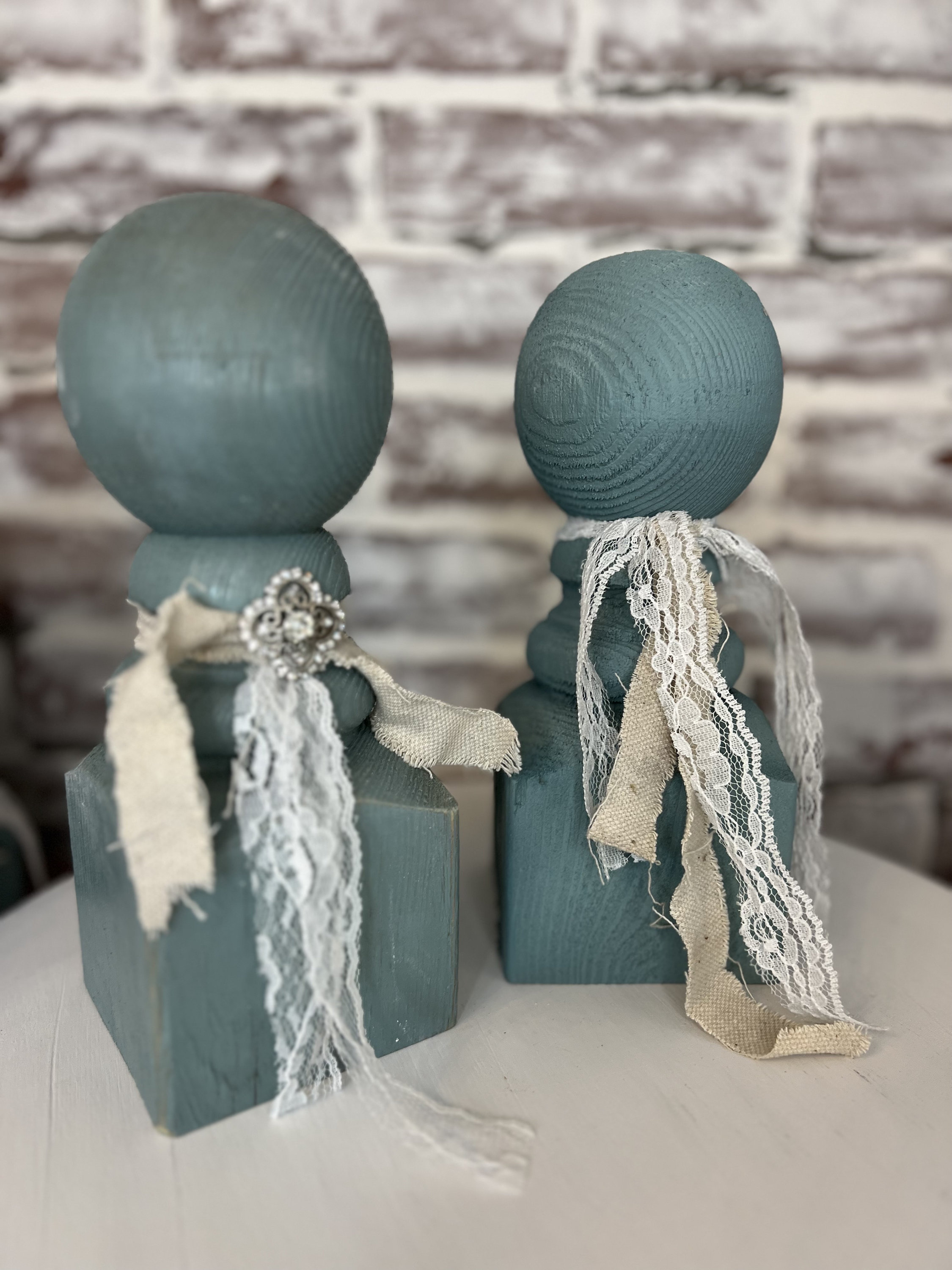 Decorative Tabletop Finial, Mantle Decor, Vintage Book Ends, Shabby ...