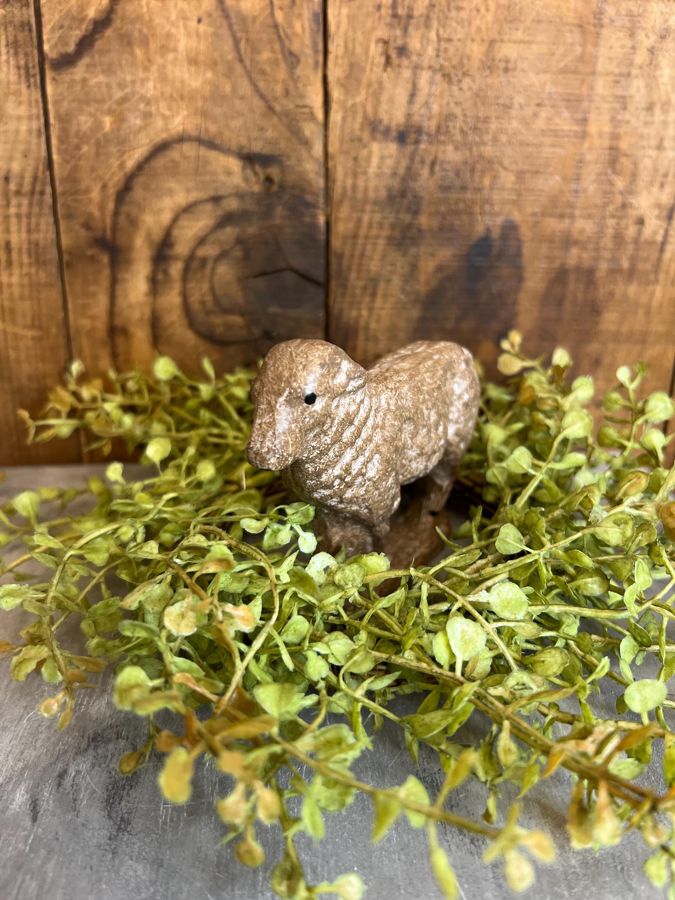 Resin Antique Sheep, Brown Iron Distress, Home Decor Accent, Table ...