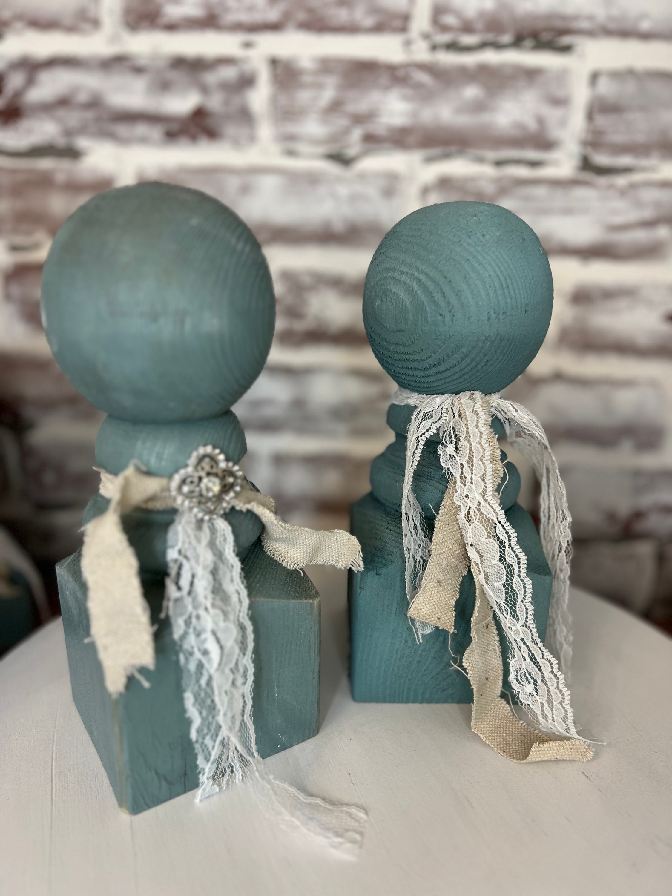 Decorative Tabletop Finial, Mantle Decor, Vintage Book Ends, Shabby ...
