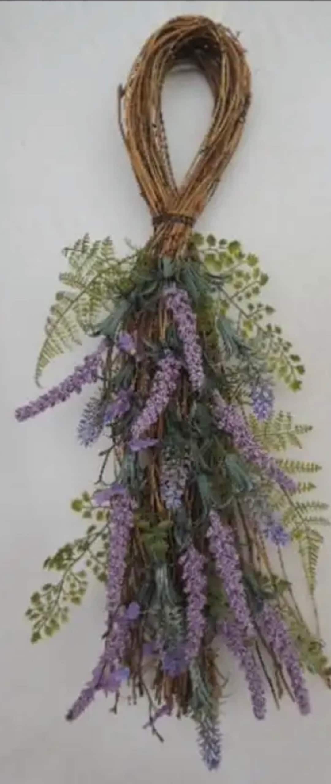 Lavender Greenery Vine Wreath, Lavender Door Hanger, Front Door Hanger ...