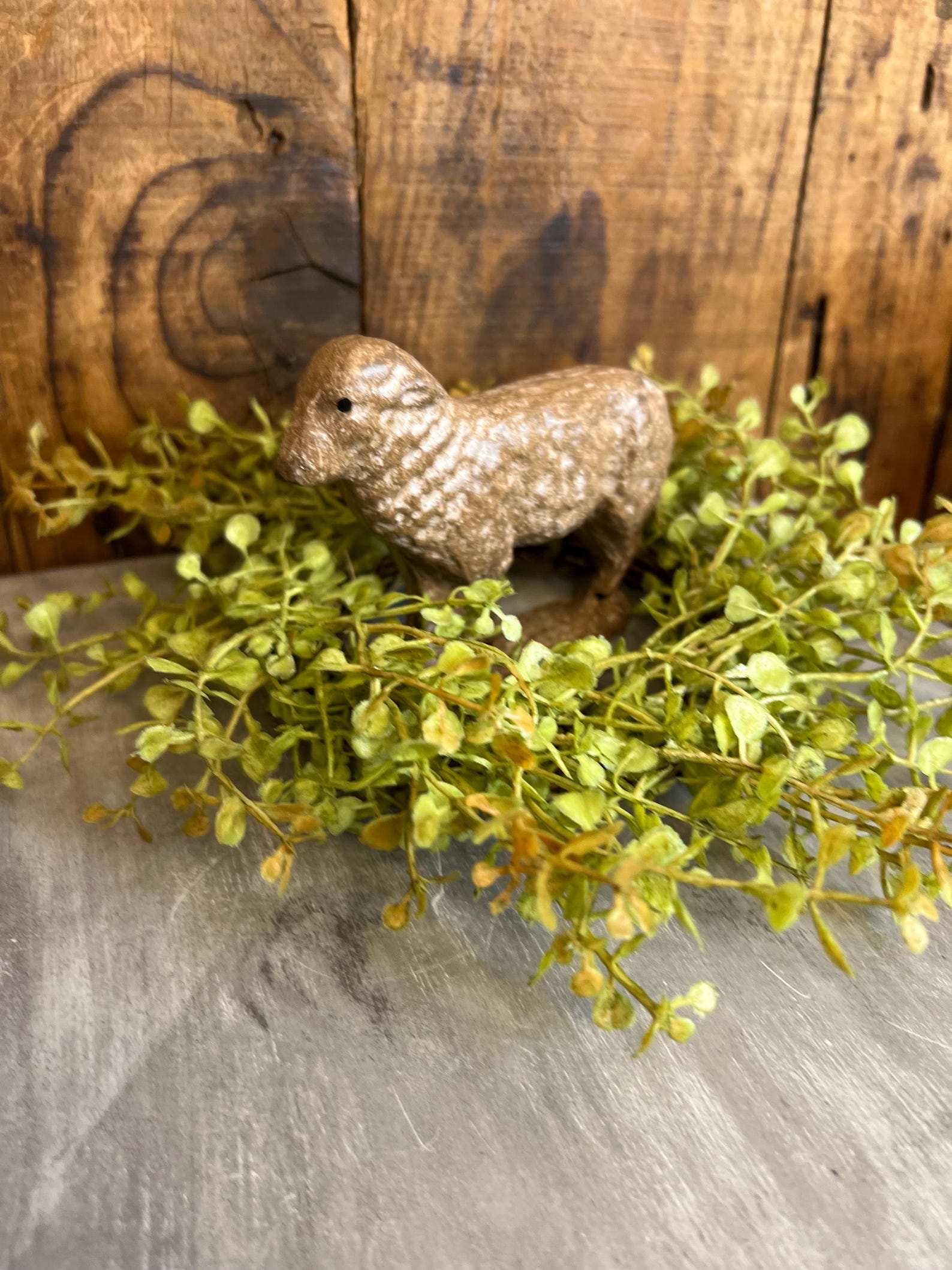 Resin Antique Sheep, Brown Iron Distress, Home Decor Accent, Table ...