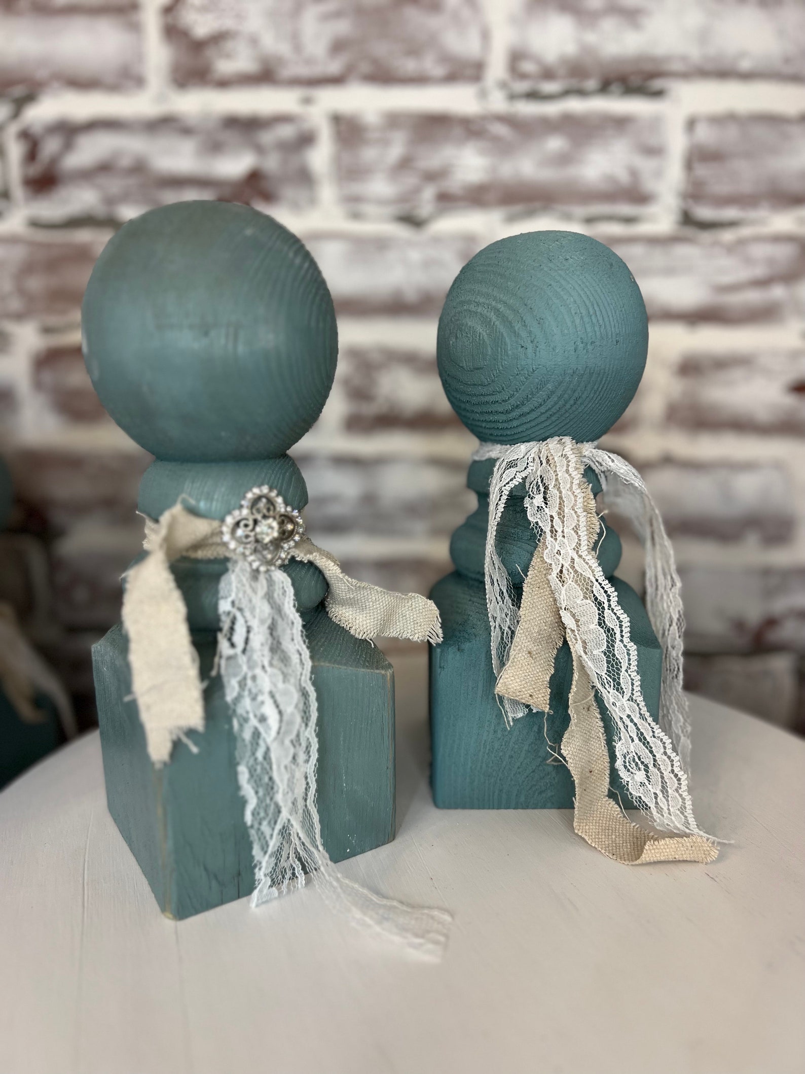 Decorative Tabletop Finial, Mantle Decor, Vintage Book Ends, Shabby ...