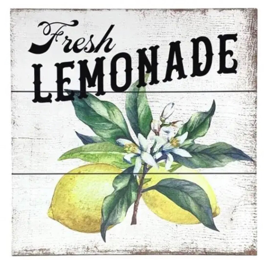Lemon Sign, Sign for Wreath, Sign for Tray, Lemon Wreath Sign, Sign ...
