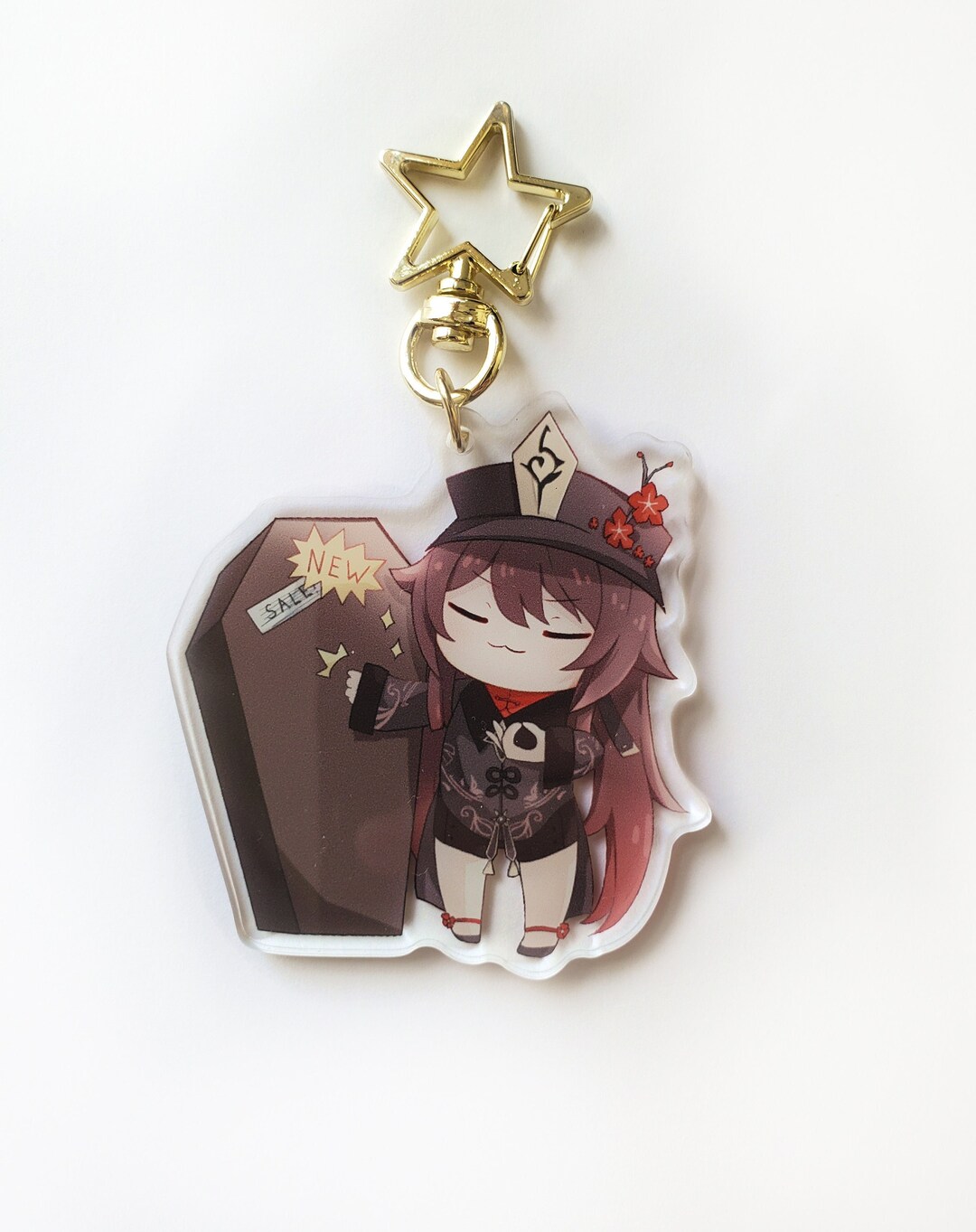 Hu Tao Sale Genshin Impact Acrylic Keychain Charm - Etsy