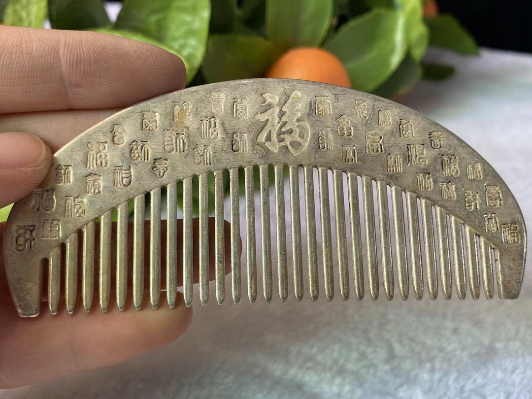 Vintage Copper Travel Comb, Floral Design Antique Unique Rare, VTG Comb ...