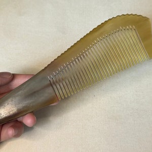 1PCS Natural Handmade Cattle Horn Comb Hair Brush,handle Horn Massage ...