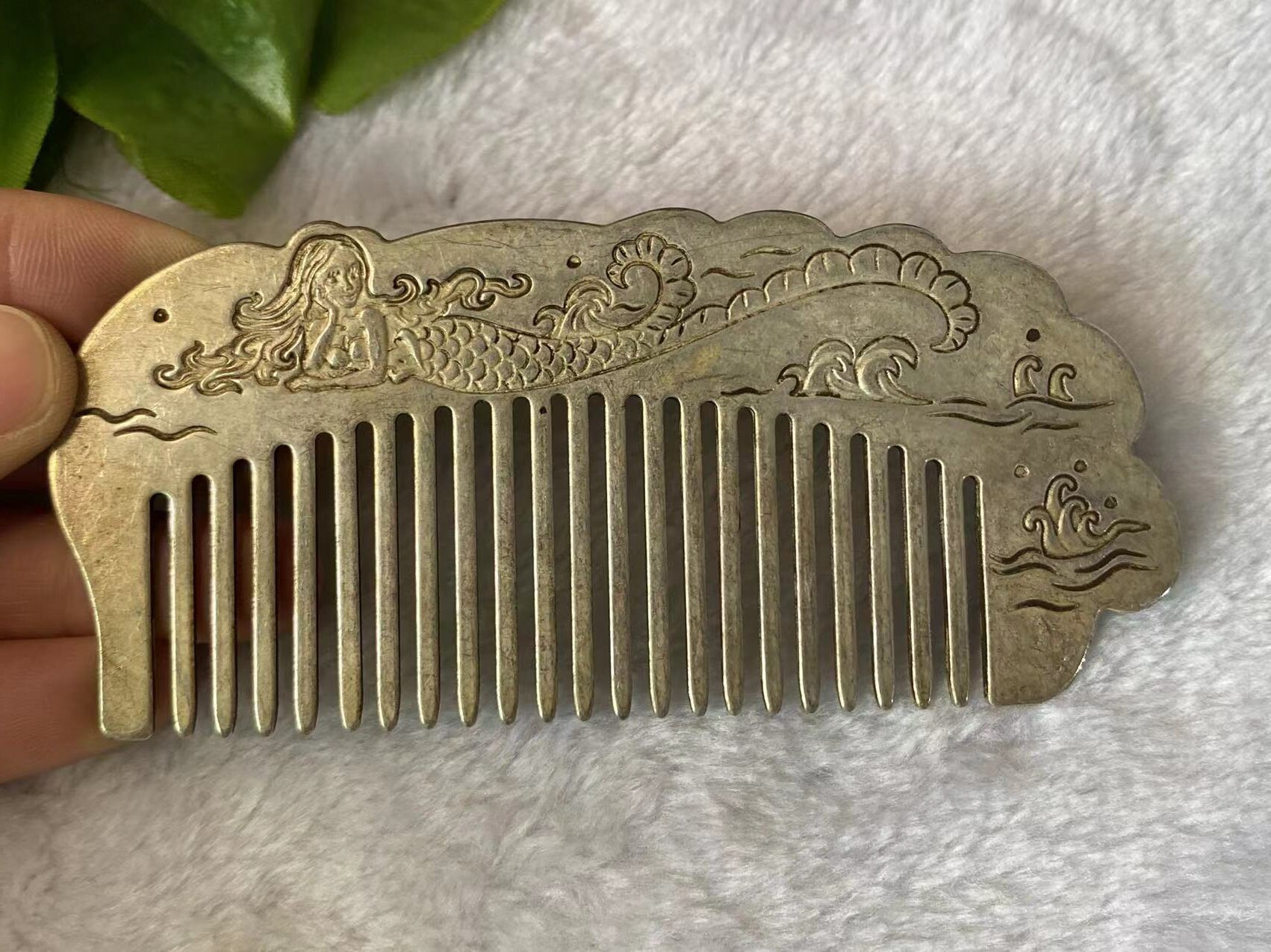Vintage Copper Travel Comb, Floral Design Antique Unique Rare, VTG Comb ...