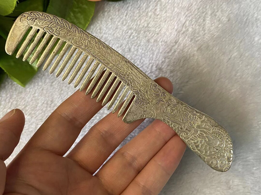 Vintage Copper Travel Comb, Floral Design Antique Unique Rare, VTG Comb ...