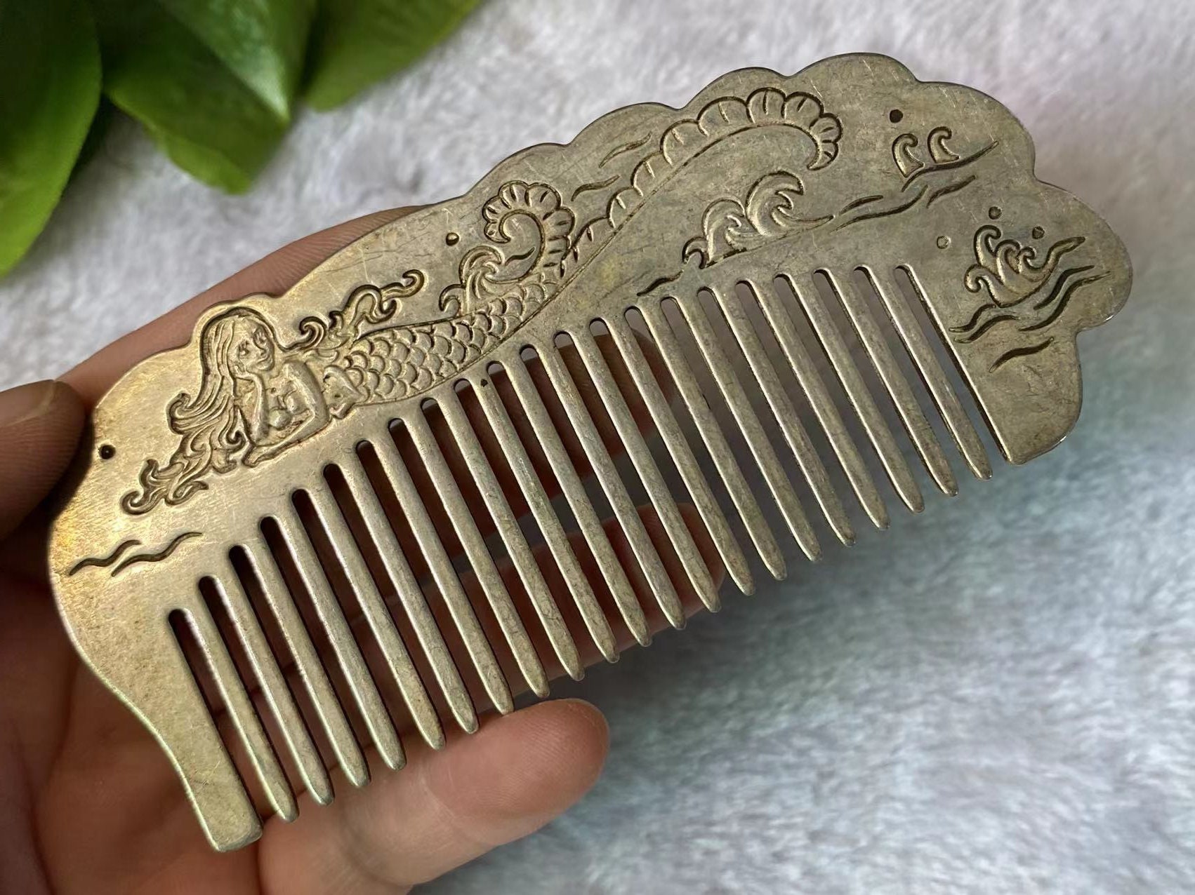 Vintage Copper Travel Comb, Floral Design Antique Unique Rare, VTG Comb ...