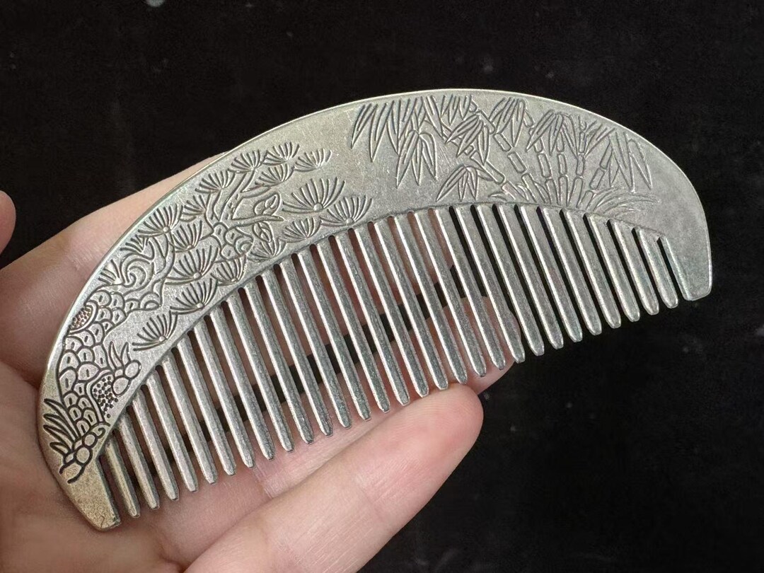 Vintage Copper Travel Comb, Floral Design Antique Unique Rare,vtg Comb ...