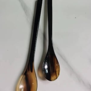 Lot of 2 Pcs Medieval Genuine Horn Spoon Handcrafted for Viking Events ...