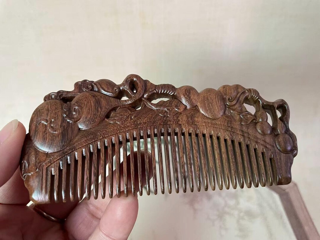Natural Wood Beard Comb Wooden Combs for Mustache Men & Women, Eco ...