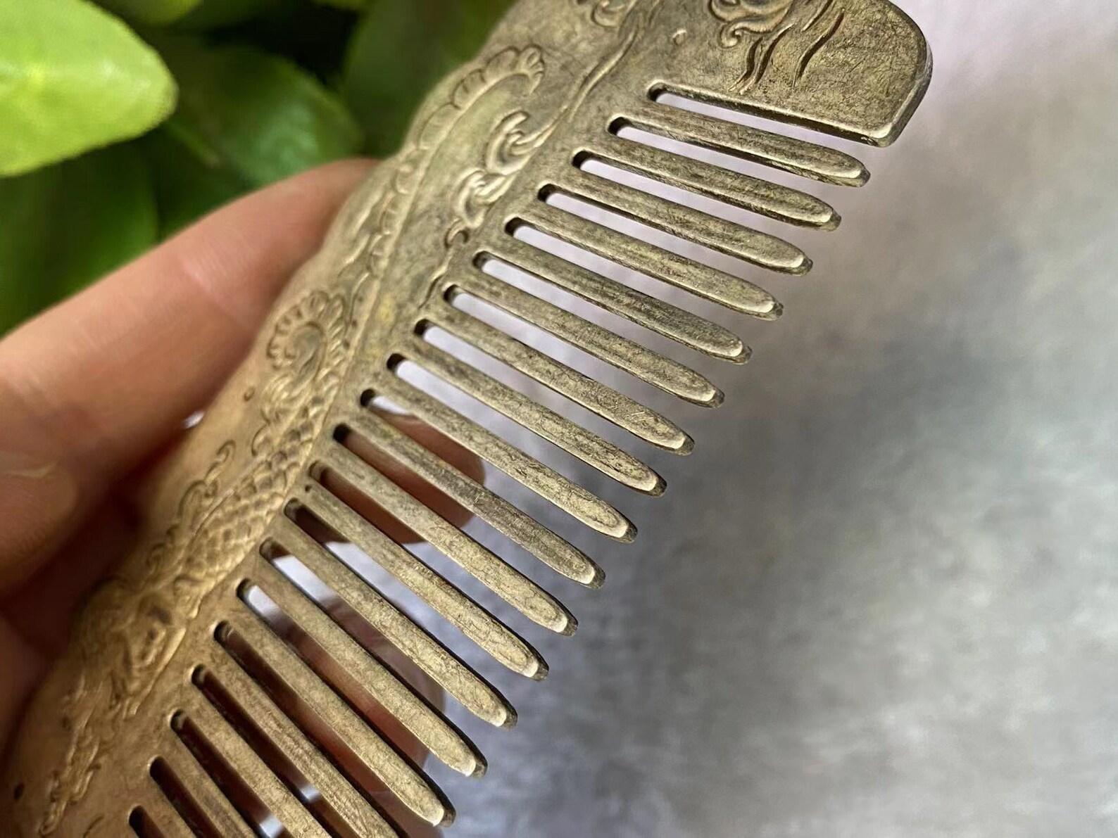 Vintage Copper Travel Comb, Floral Design Antique Unique Rare, VTG Comb ...