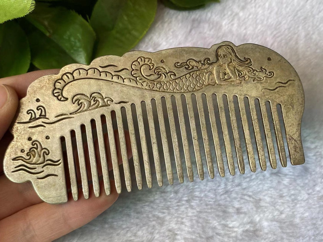 Vintage Copper Travel Comb, Floral Design Antique Unique Rare, VTG Comb ...