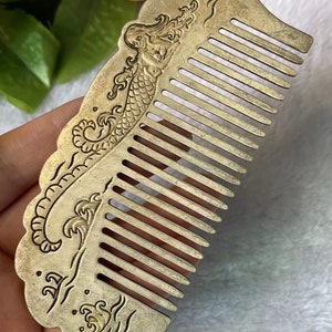 Vintage Copper Travel Comb, Floral Design Antique Unique Rare, VTG Comb ...