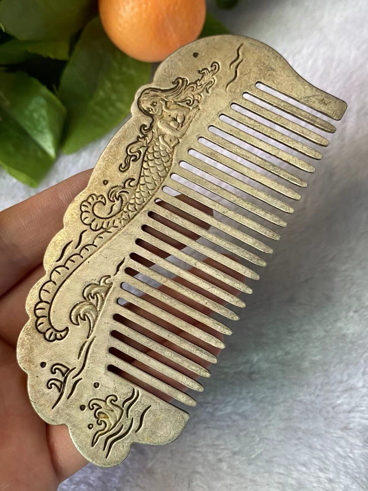 Vintage Copper Travel Comb, Floral Design Antique Unique Rare, VTG Comb ...