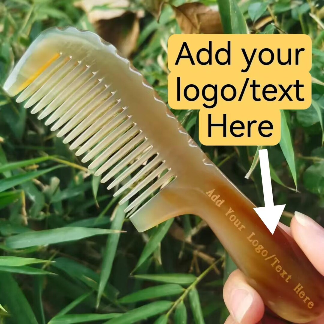 Personalized Comb, Natural Cattle Horn Comb, Custom Name Comb, Salon ...