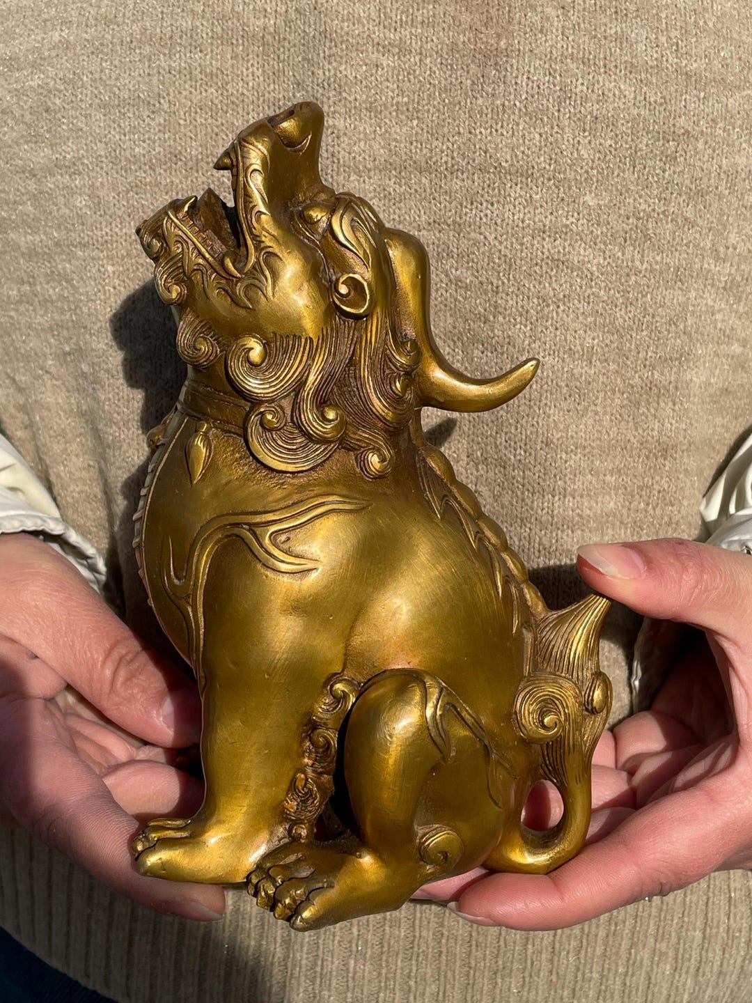 Exquisite Brass Pixiu Statue Ornaments Fortune Wealth Feng Shui ...
