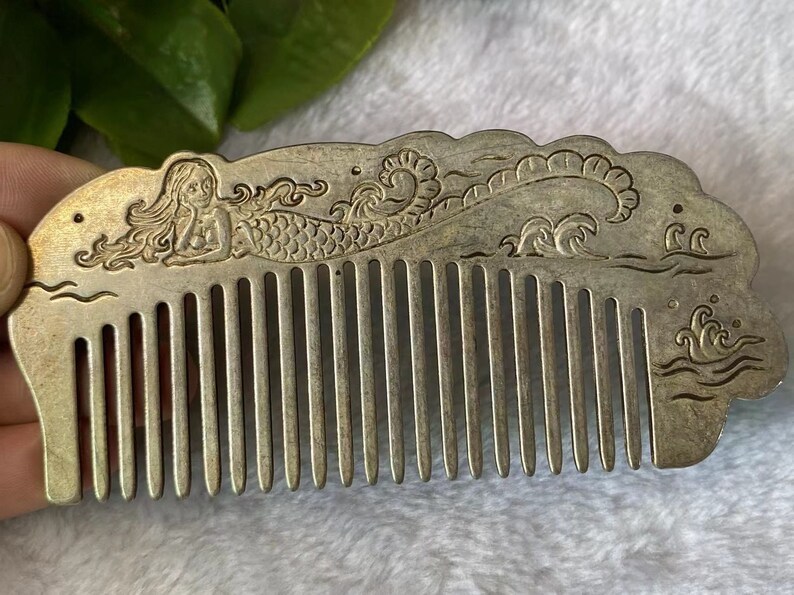 Vintage Copper Travel Comb, Floral Design Antique Unique Rare, VTG Comb ...
